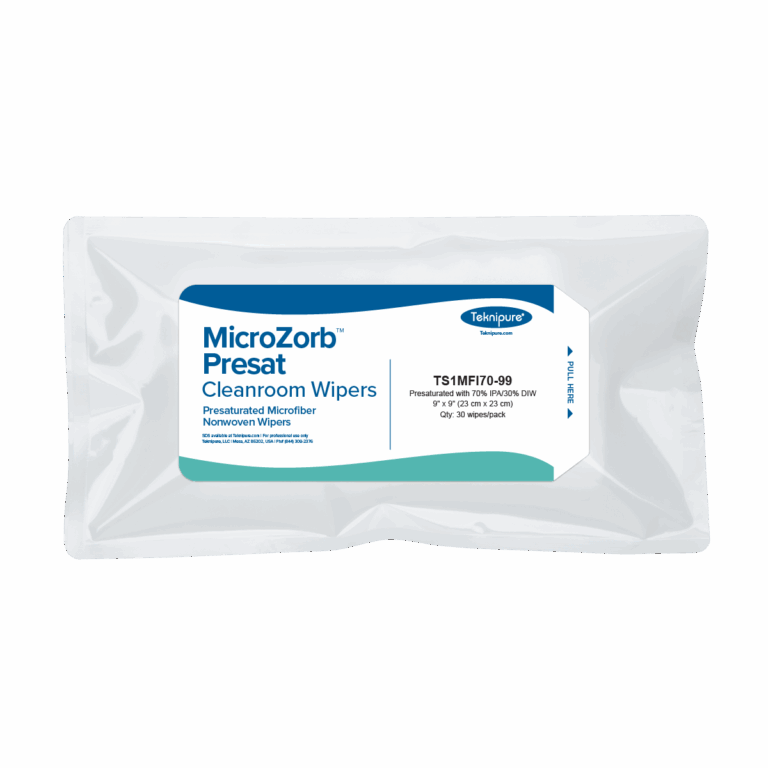 MicroZorb™ Presat Microfiber Nonwoven Cleanroom Wipers, 70% IPA, 9″x 9 ...